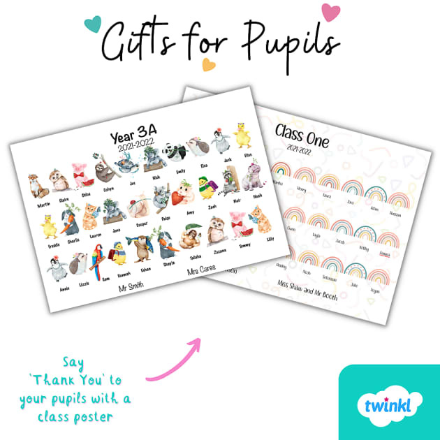 End of Year Gift Ideas for Pupils and Staff - Twinkl