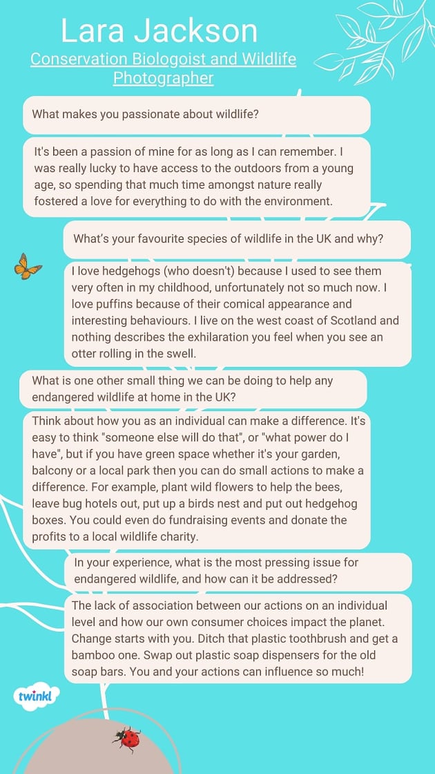 Twinkl Asks Conservationists | How Can We Help Nature And Animals?