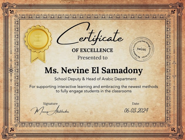 New Vision School Among The Best in Egypt in Applying Interactive Learning