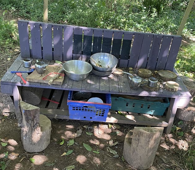 Early Years Autumn Mud Kitchen Ideas - Twinkl