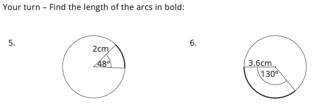 👉 Circumference to Arc Lengths Structured Worksheet | Beyond