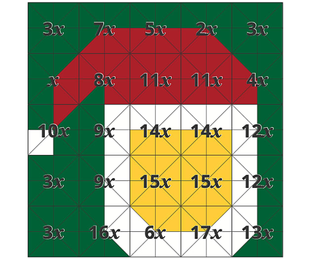 👉 Christmas Mosaic: Collecting Like Terms Questions | KS3 Maths