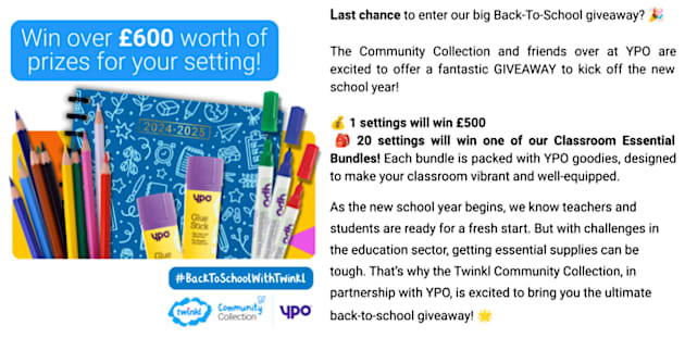 Prize Draw: Your September Update! - Twinkl