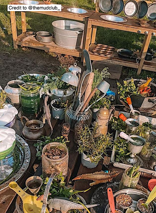 Early Years Autumn Mud Kitchen Ideas - Twinkl