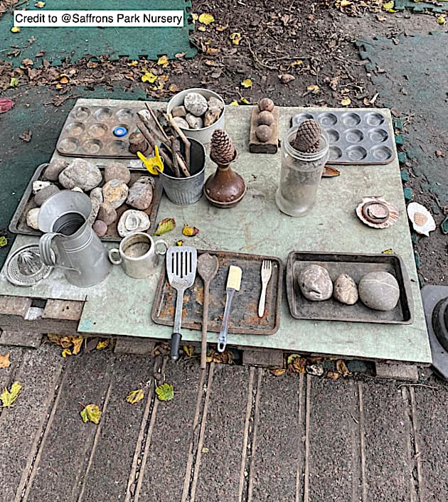 Early Years Autumn Mud Kitchen Ideas - Twinkl