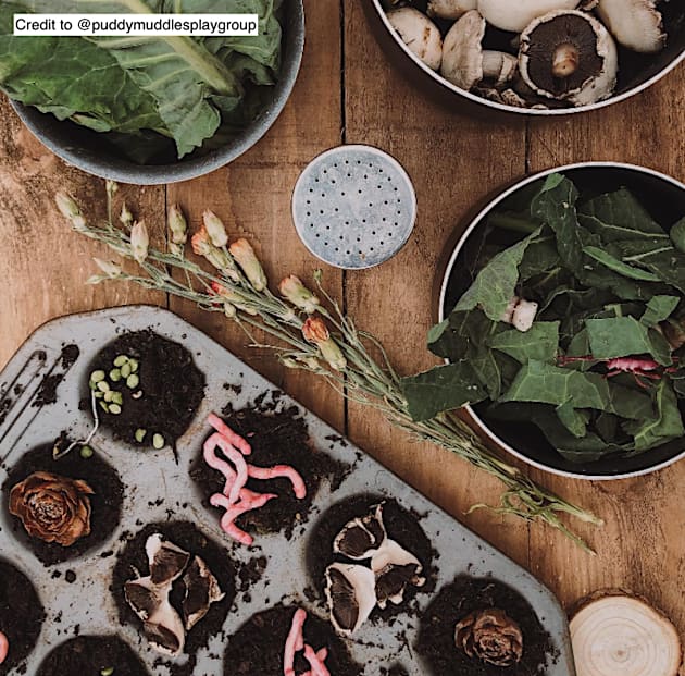 Early Years Autumn Mud Kitchen Ideas - Twinkl