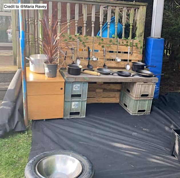 Early Years Autumn Mud Kitchen Ideas - Twinkl
