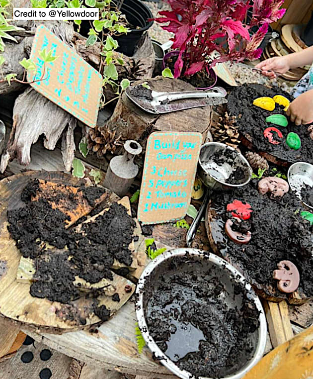 Early Years Autumn Mud Kitchen Ideas - Twinkl