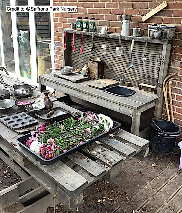 Early Years Autumn Mud Kitchen Ideas - Twinkl