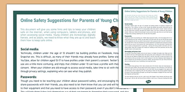 Parent’s Guide to Children’s Online Safety - Twinkl