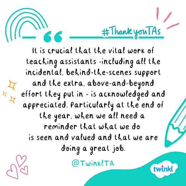 End-of-Year Teaching Assistant Thank You - Twinkl