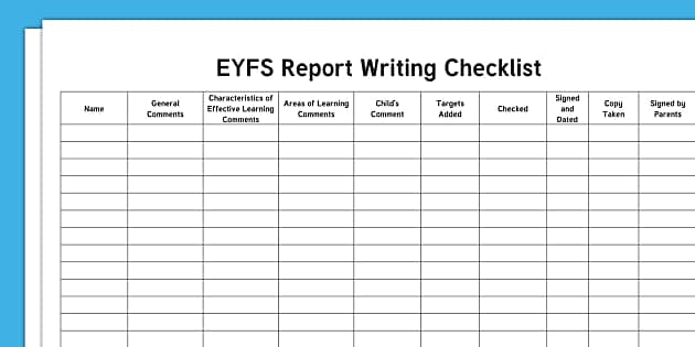 Top Tips for Writing Early Years Reports - Twinkl