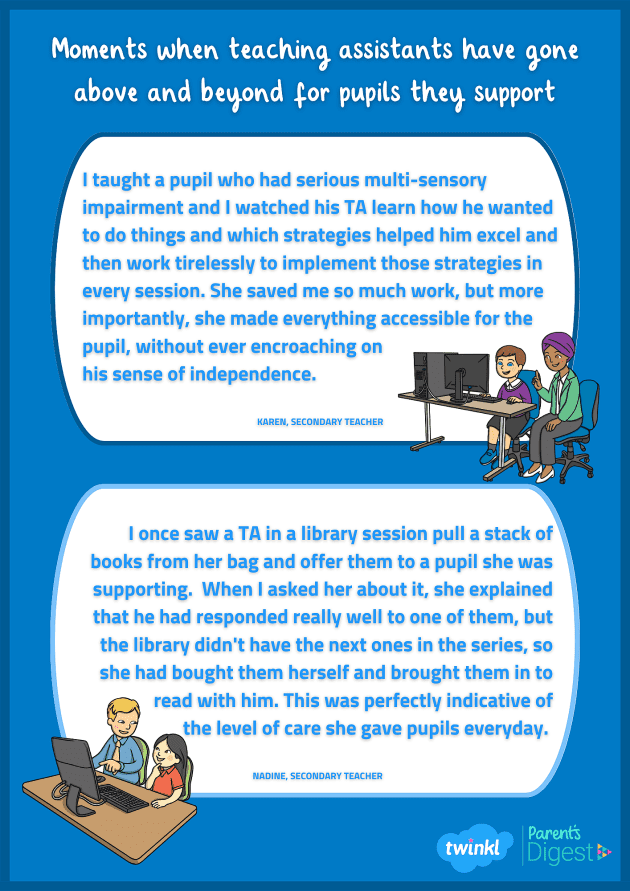 Parents celebrate the wonderful work of teaching assistants - Twinkl Digest