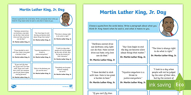 10 Martin Luther King Day Activities | Blog | Twinkl