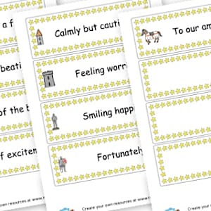 Sentence Starters for Descriptive Writing | Prompt Cards