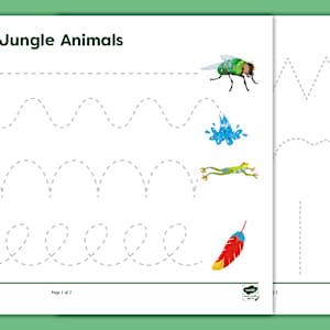 Jungle Pencil Control Sheets | Twinkl Originals
