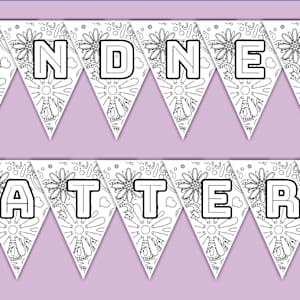 Kindness Matters Mindfulness Coloring Bunting