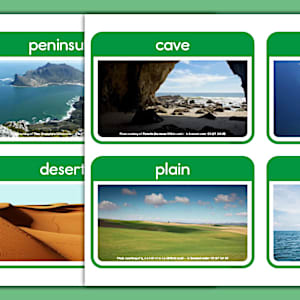 Landforms Flash Cards