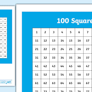 Printable 100 Square Grid - Primary Resources