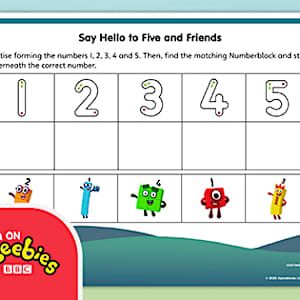 👉 Numberblocks: 1-5 Cut and Stick Activity