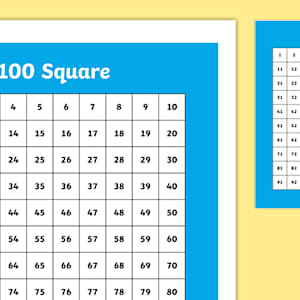 100 square grid | Easy to print | Twinkl