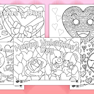 Valentine's Day Mindfulness Colouring Sheets | Twinkl
