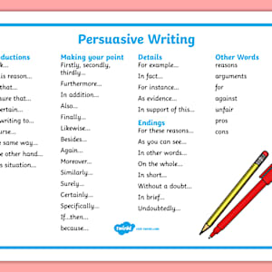 Persuasive Language Word Mat - Teaching Resource - Twinkl