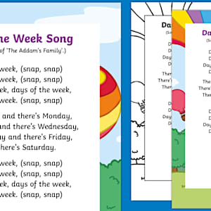Days Of The Week Nursery Rhyme