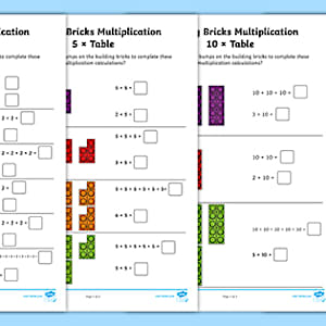 Year 2 Building Bricks Multiplication Activity