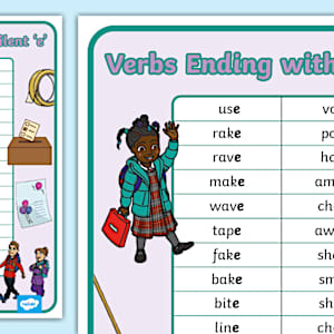 Verbs Ending in Silent 'e' Poster | Twinkl Resources