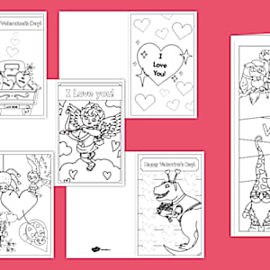 Valentine's Day Coloring Cards - Valentine Heart Fine Motor