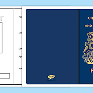 UK Passport Template [Teacher-Made Resource for Students]
