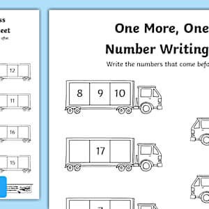 One More One Less Worksheet KS1 | Primary Resources