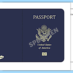 United States of America Passport Template