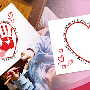 Valentine's Day Heart Handprint Activity Poster