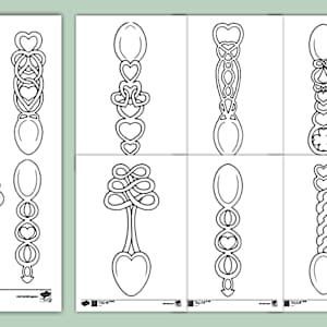 Love Spoons Wales Colouring Sheets - Twinkl Cymru