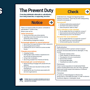 Prevent Duty Poster - Leaders - Safeguarding