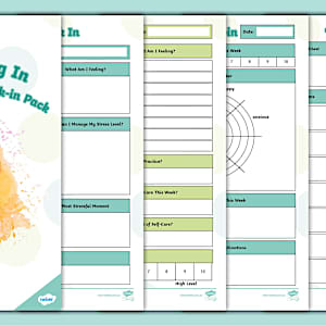Weekly Wellbeing Check-In Activity Pack - Twinkl