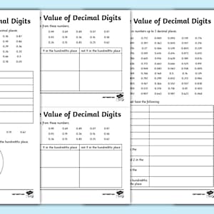 KS2 Place Value Decimals Worksheets - Twinkl
