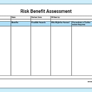 Early Years Risk Assessment Template - Printable Resource