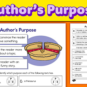 P.I.E Authors Purpose Worksheet for Kids | Twinkl USA
