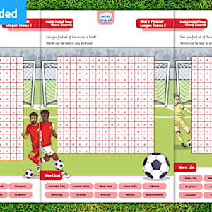 English Football Teams Word Search - Twinkl Puzzled - Kids