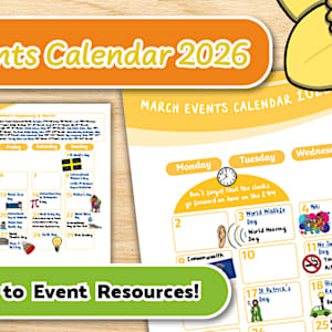 March Events Calendar 2026 - Twinkl