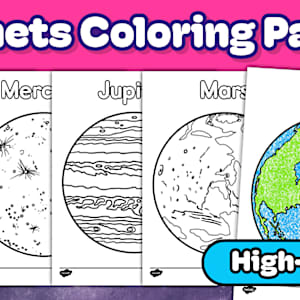 Printable Planet Coloring Sheets Pack for Kids | Twinkl USA