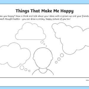 Things that Make Me Happy Worksheet | Resource |Twinkl USA