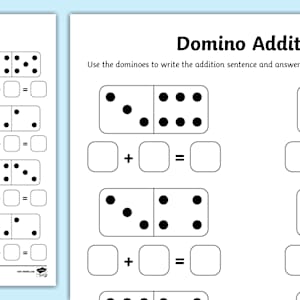 Domino Addition Activity Sheet