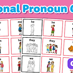 Personal Pronoun Picture Cards I ELA I Grammar