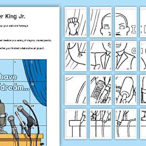 MLK Collaborative Poster | Martin Luther King | Twinkl USA