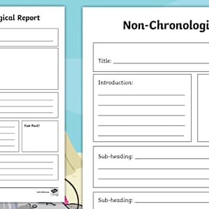 Non-Chronological Report For A Template - Teaching Resources