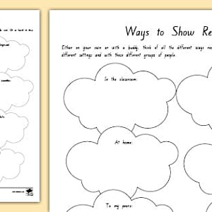 Ways to Show Respect for Kids Illustrated Worksheet